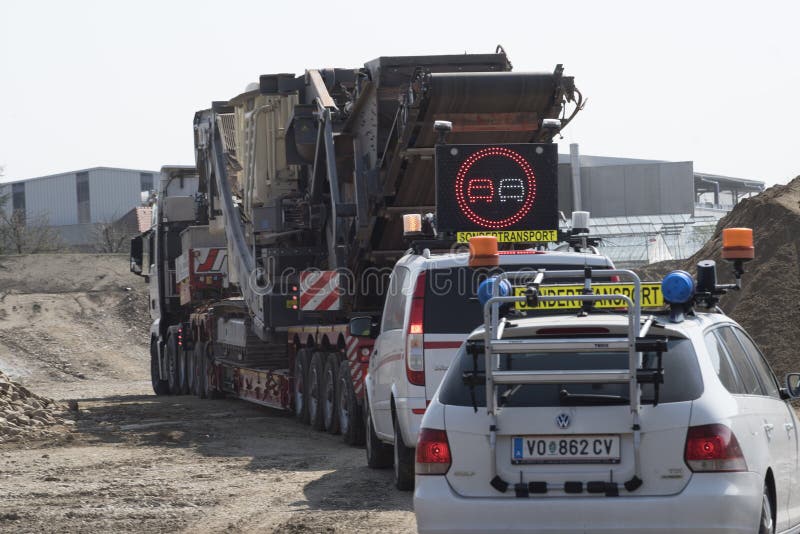 Heavy Load Transport on the Road Editorial Image - Image of agency ...