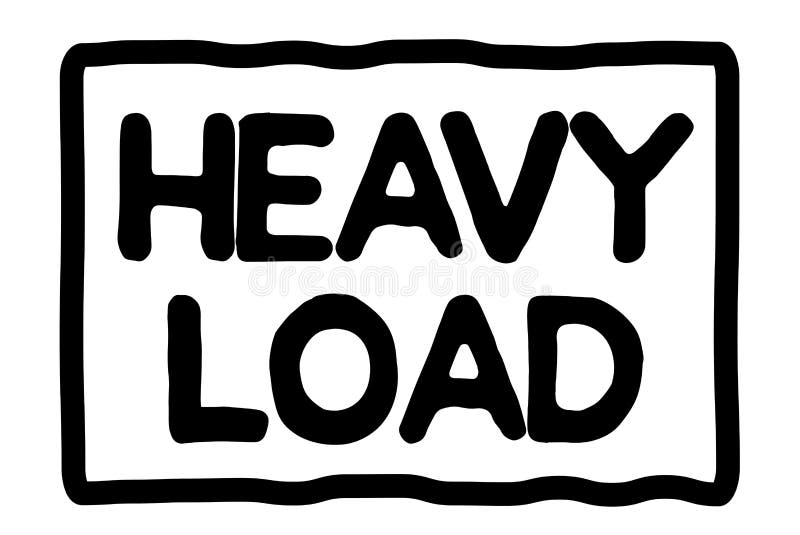 Heavy Load rubber stamp stock illustration. Illustration of dangerous ...