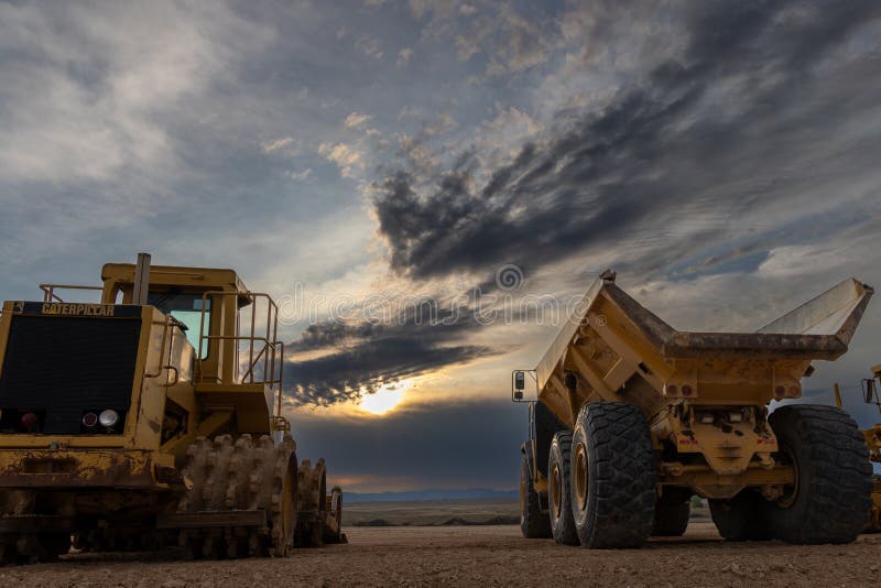 Heavy Machine Dawn stock image. Image of sunrise, united - 318567561