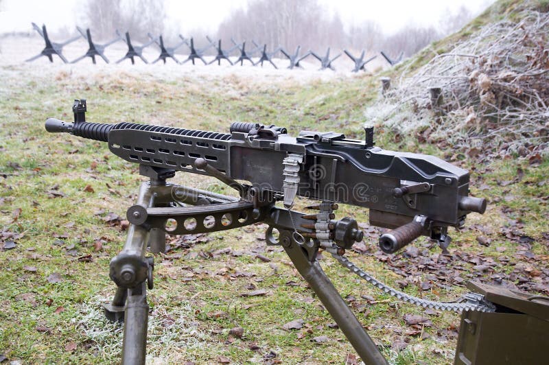 Heavy machine gun stock image. Image of caliber, cartridge - 36474293