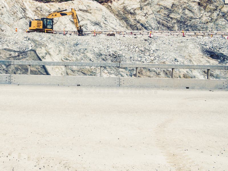 Heavy Machine Working on Construction Site, Norway Stock Photo - Image ...