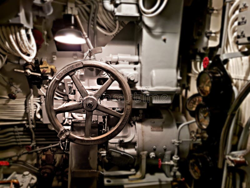 Heavy Machinery Aboard a Submarine Stock Image - Image of cemical ...
