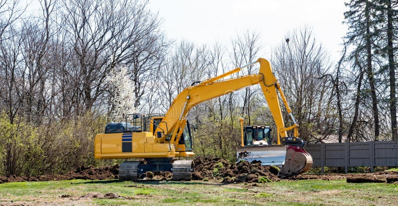 Heavy Machinery Breaking Up Ground Stock Image - Image of occupation ...