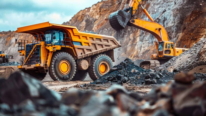 Heavy Machinery and Equipment Used for Transporting and Processing the ...