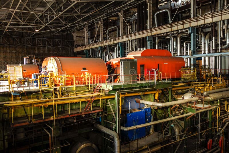 Heavy Machinery Inside Power Plant Stock Image - Image of plant, inside ...