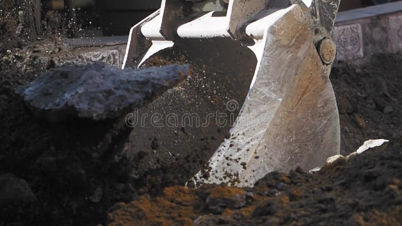 Heavy Machinery Operates in Construction Site Digging Process Stock ...