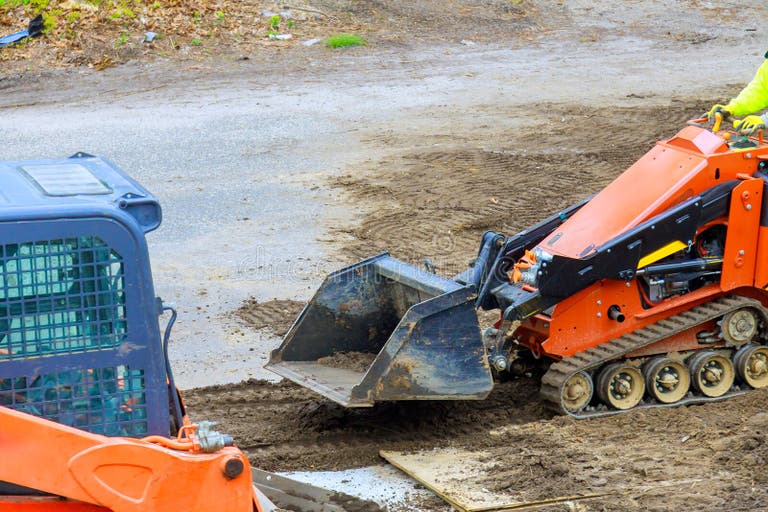 Excavation Work in Progress at Construction Site during Overcast ...
