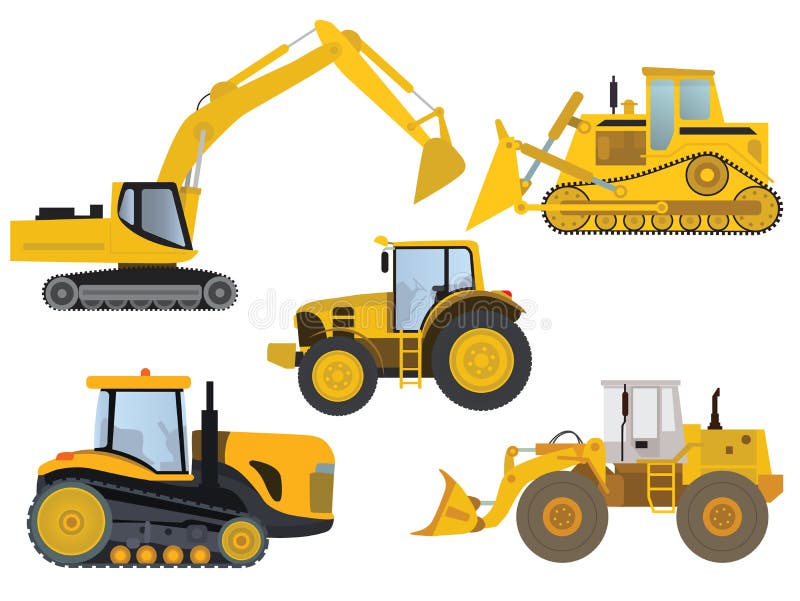 Heavy machinery stock vector. Illustration of bulldozer - 35508246