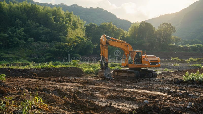 Heavy Machinery at Work, Ideal for Construction Industry Projects Stock ...