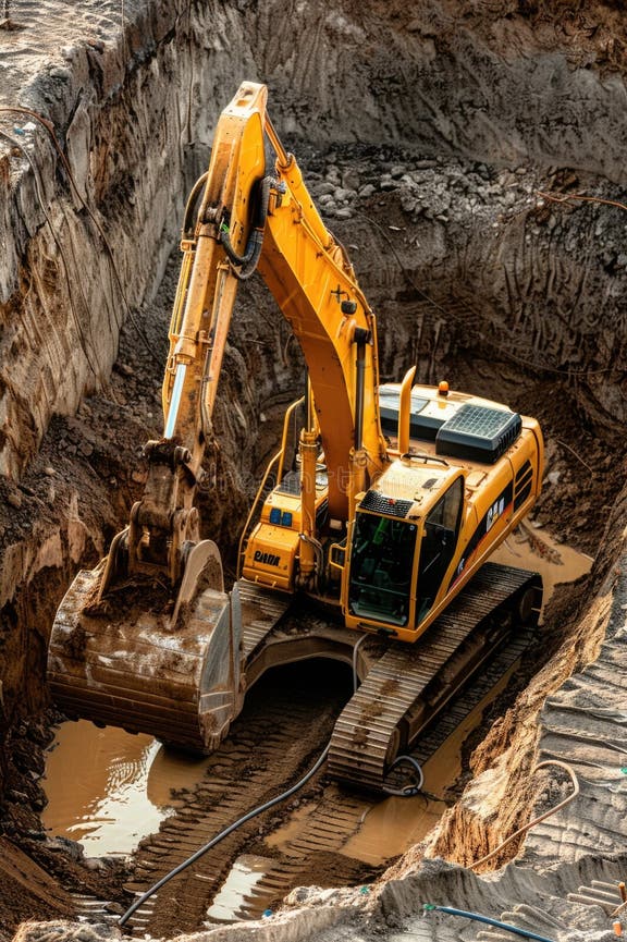 Heavy Machinery at Work, Ideal for Construction Projects Stock Photo ...
