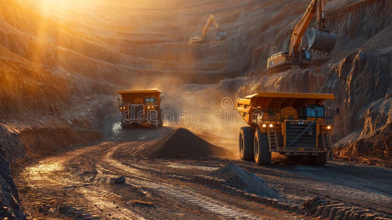 Heavy Machinery Working on a Construction Project Stock Photo - Image ...