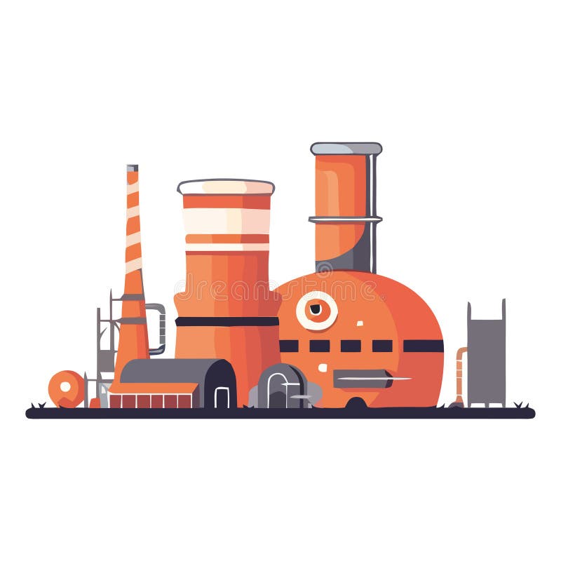 Heavy Machinery Working in Steel Refinery Industry Stock Vector ...