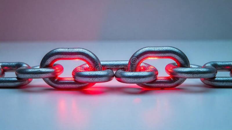 Heavy Metal Chain on Minimal Solid-Colored Background Stock Photo ...