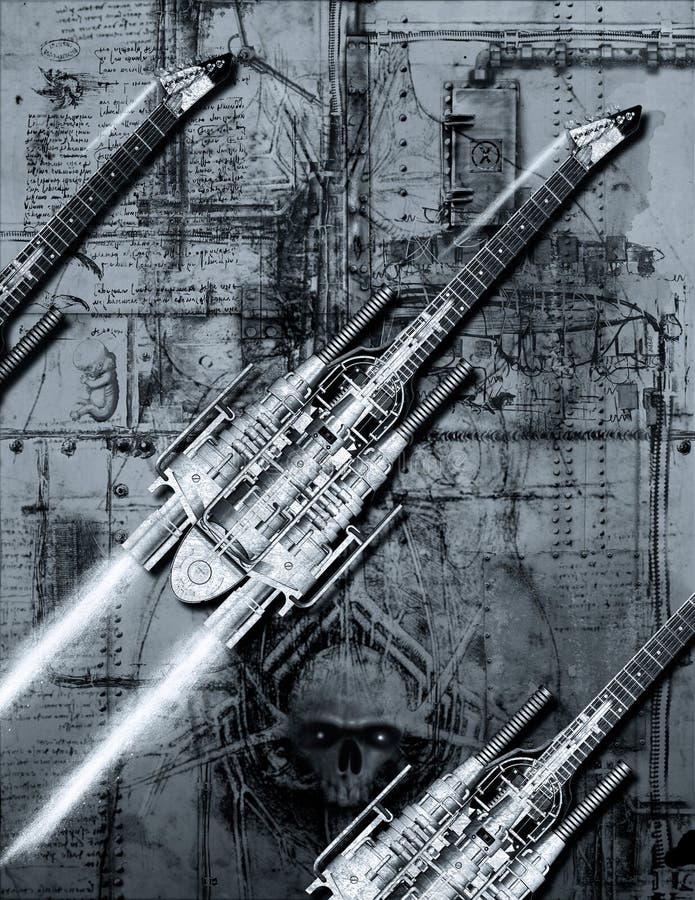 Heavy Metal, 3D Illustration Stock Illustration - Illustration of music ...