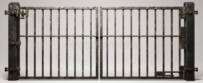 The Heavy Metal Gates Symbolizing Confinement and Security in an ...