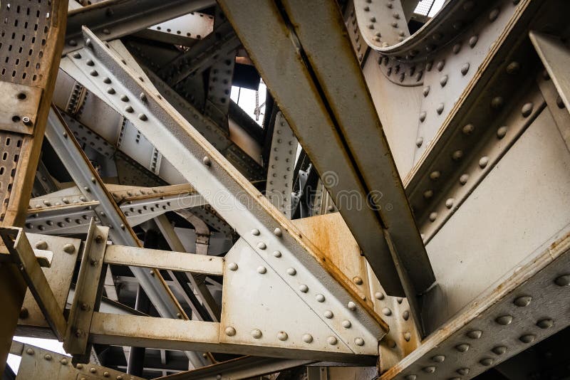The Heavy Metal Railway Bridge Background Texture Stock Photo - Image ...