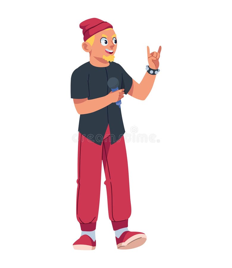 Heavy metal singer man stock vector. Illustration of vocalist - 313818819