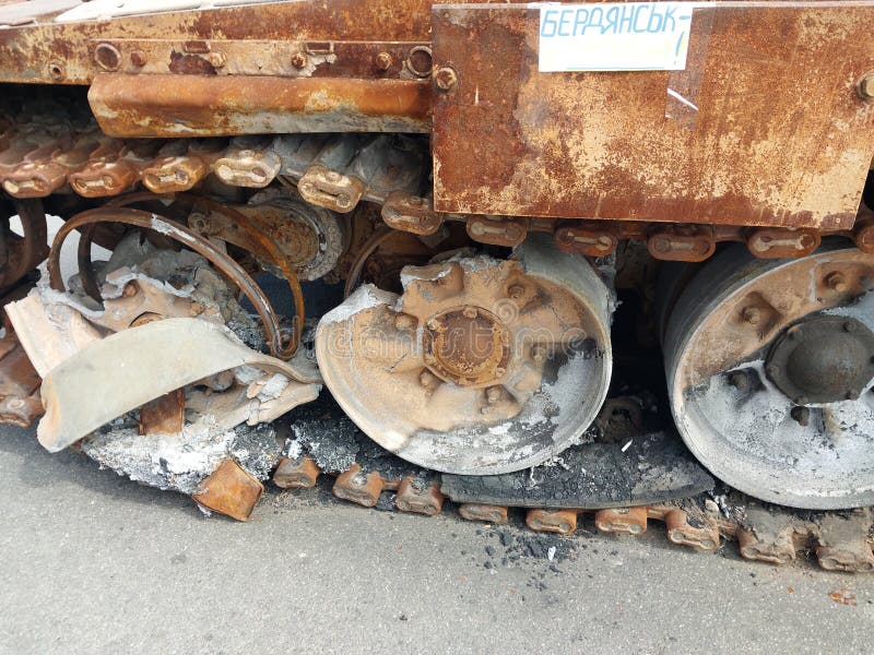 Heavy Military Equipment Destroyed in Battle Stock Photo - Image of ...