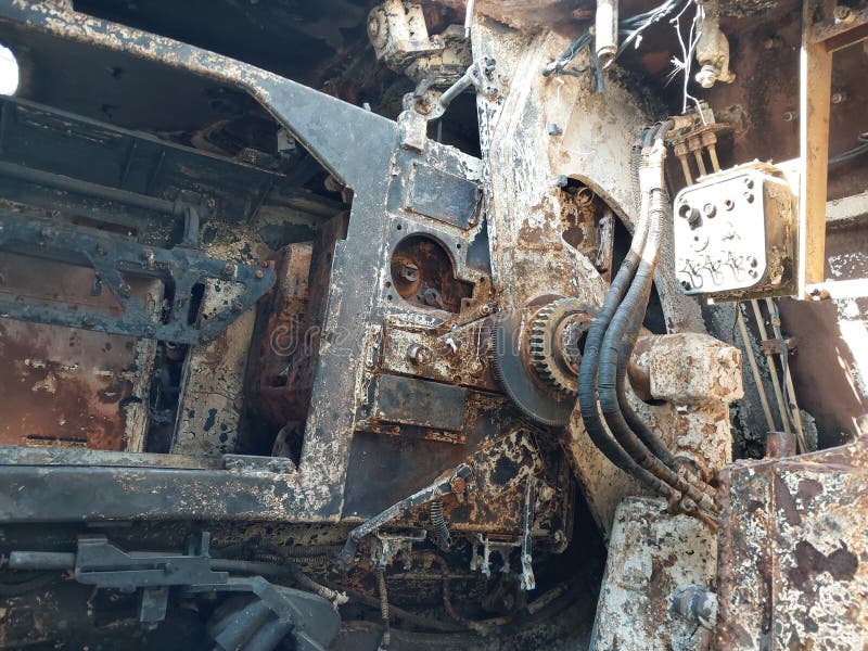 Heavy Military Equipment Destroyed in Battle Stock Image - Image of ...