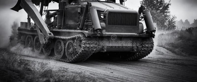 HIGHT SPEED TRACK DOZER stock photo. Image of engineering - 274061874