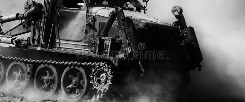 HIGHT SPEED TRACK DOZER stock photo. Image of weapon - 358702428