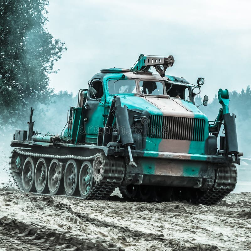 HIGHT SPEED TRACK DOZER stock image. Image of dozer - 215808435