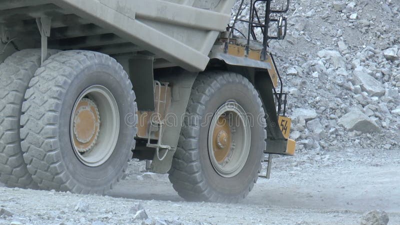 Heavy Mining Dump Trucks Moving Along the Opencast Stock Video Footage ...