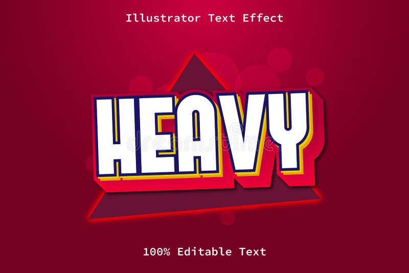 Heavy with Modern Style Editable Text Effect Stock Vector ...