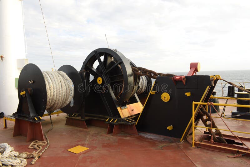 Windlass of a ship stock photo. Image of people, hoisting - 268011898