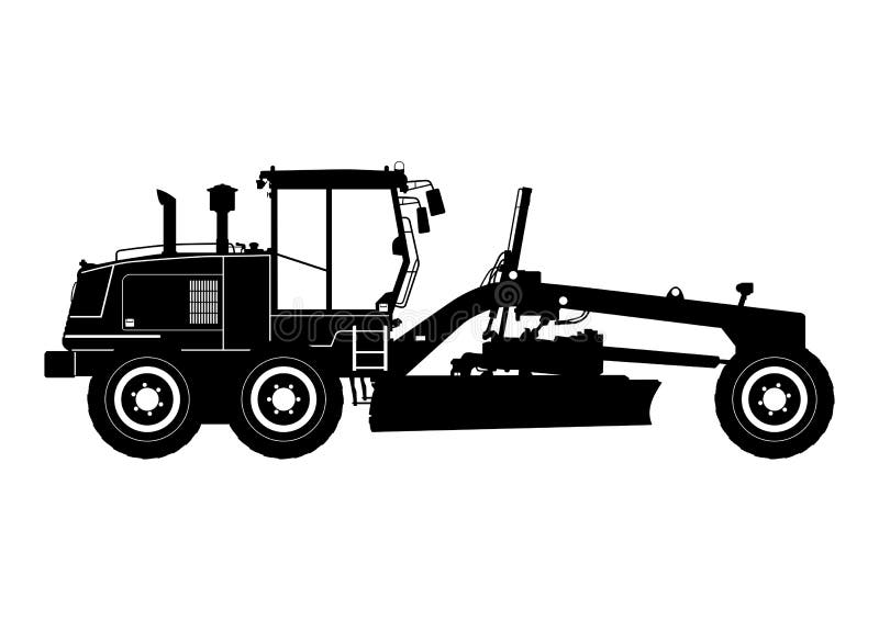 Heavy motor grader. Vector stock vector. Illustration of construction ...