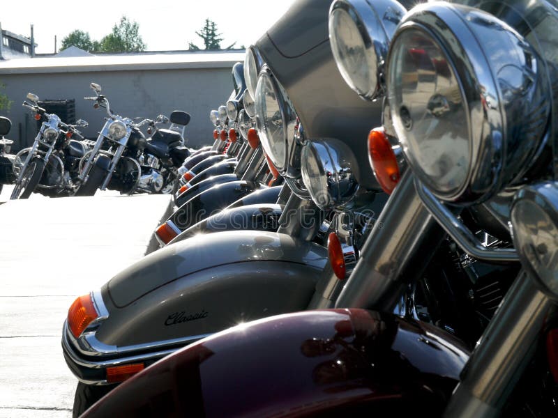 Heavy Motorcycles are Lined Up Stock Photo - Image of speed, engine ...