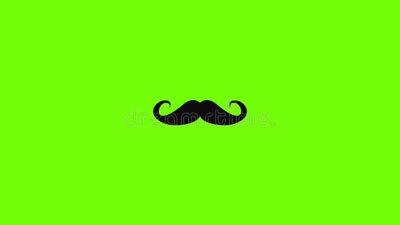 Mustache Icon Vintage Twitched Bad Signal Animation. Stock Footage ...