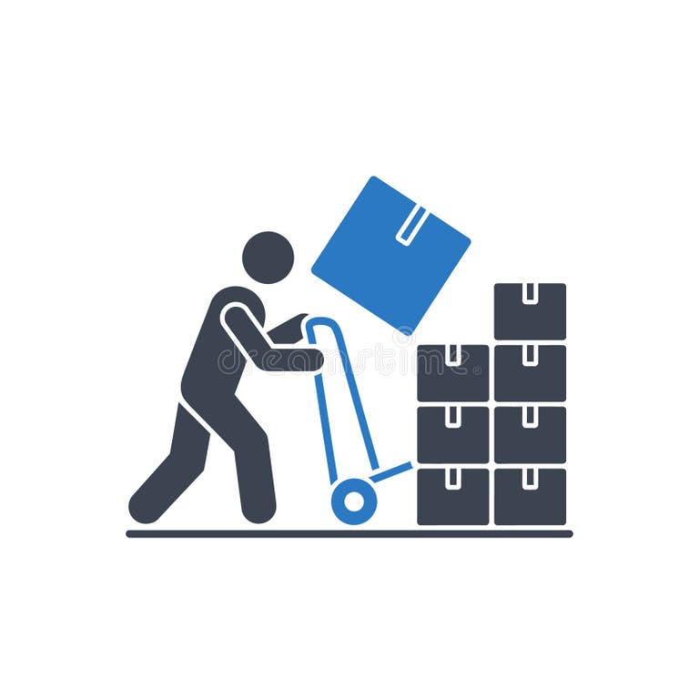 Heavy Package Loading System Icon Stock Vector - Illustration of sign ...