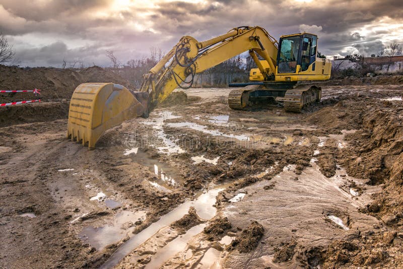Heavy and Professional Construction Machinery Stock Image - Image of ...