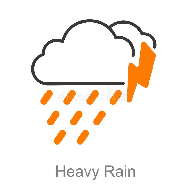 Heavy Rain stock vector. Illustration of rain, storm - 339919906
