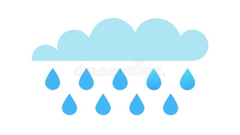 Heavy Rain Cloud Weather Icon, Vector Design Generative AI Stock ...