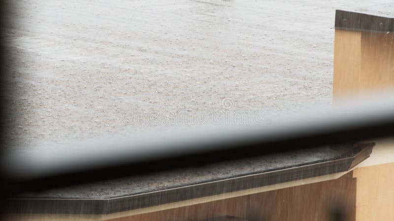 Rain Falling on the Roof of a Building Stock Footage - Video of flood ...