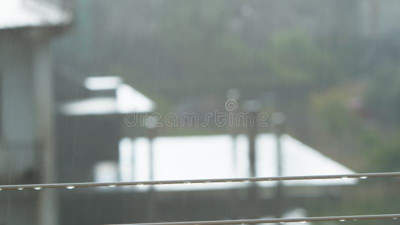 Heavy Rain in the Construction Yard Stock Video - Video of rain ...