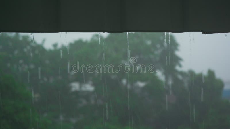 Heavy Rain Falling from Dramatic Sky Stock Footage - Video of cloud ...
