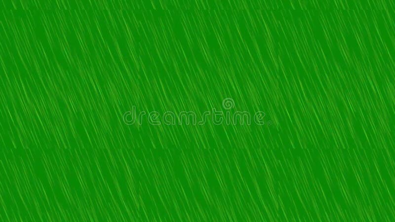 Heavy Rain Falling on the Green Screen Background Animation Stock Video ...