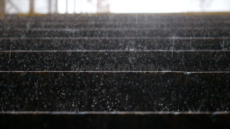Rain on the Steps of the Staircase (focus on the Middle) Stock Photo ...