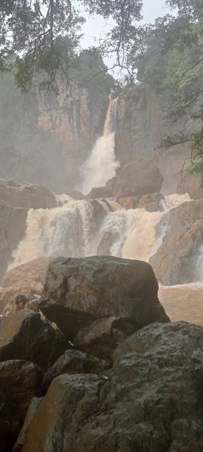 Heavy Rain Makes the Waterfall Turn into Muddy Water,,,but this is Very ...