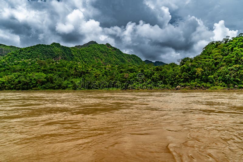 Heavy Rain Over the Amazon River and Forest Stock Photo - Image of ...