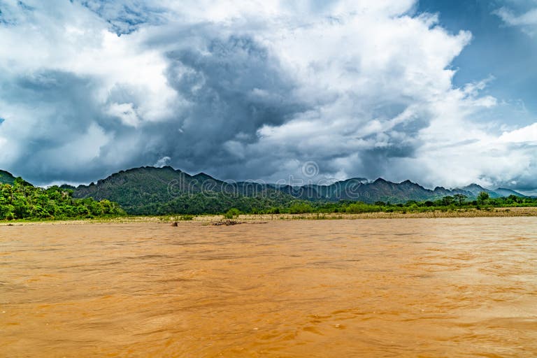 Heavy Rain Over the Amazon River and Forest Stock Image - Image of ...