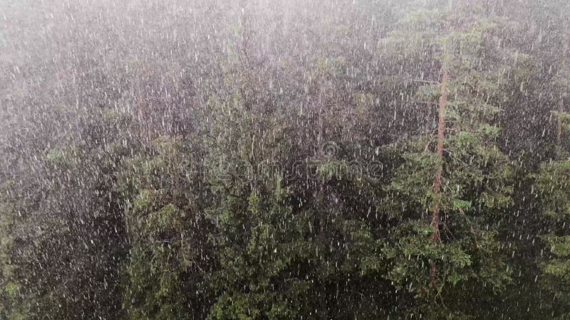 Heavy Rain Falling from Dramatic Sky Stock Footage - Video of cloud ...