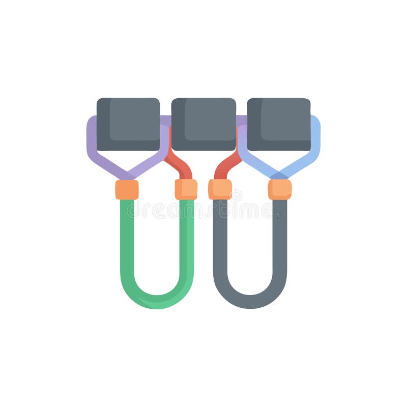 Heavy Resistance Band Set Icon Stock Illustration - Illustration of ...