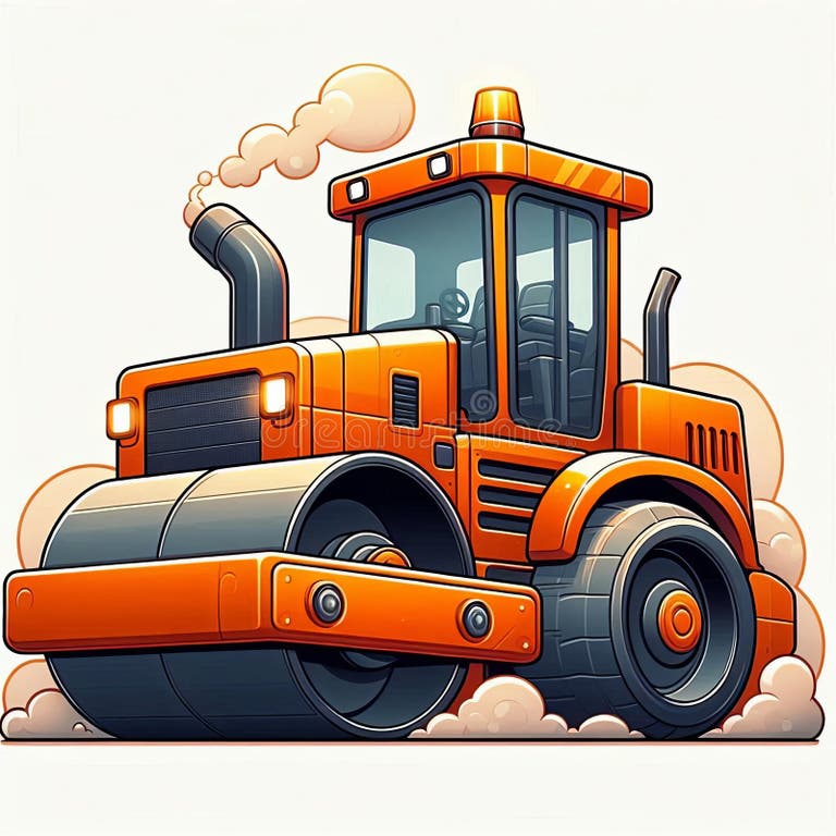 Heavy Roadwork Equipment stock illustration. Illustration of powerful ...