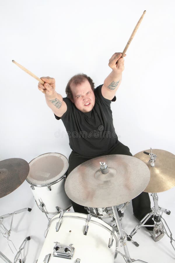 Heavy rock drummer stock image. Image of passion, angry - 23001493