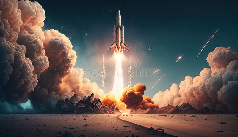 Heavy rocket launch stock image. Image of american, earth - 276523773