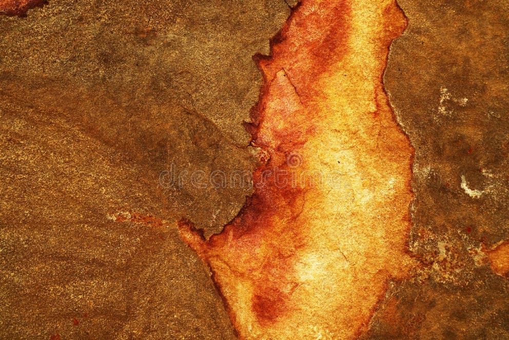 Heavy Rust Copper and Broken Granite Stone Surface of Cave for Interior ...